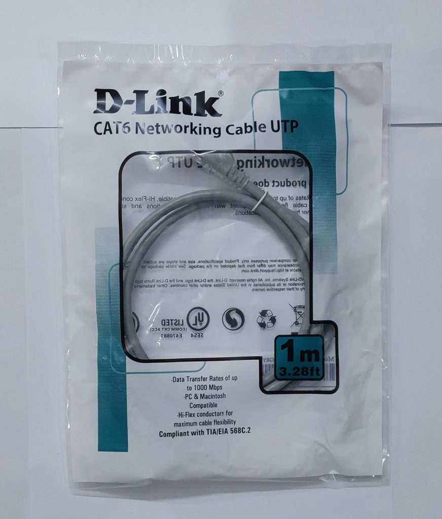 D-Link Patch Cord CAT 6 1m Grey – RAMOJ
