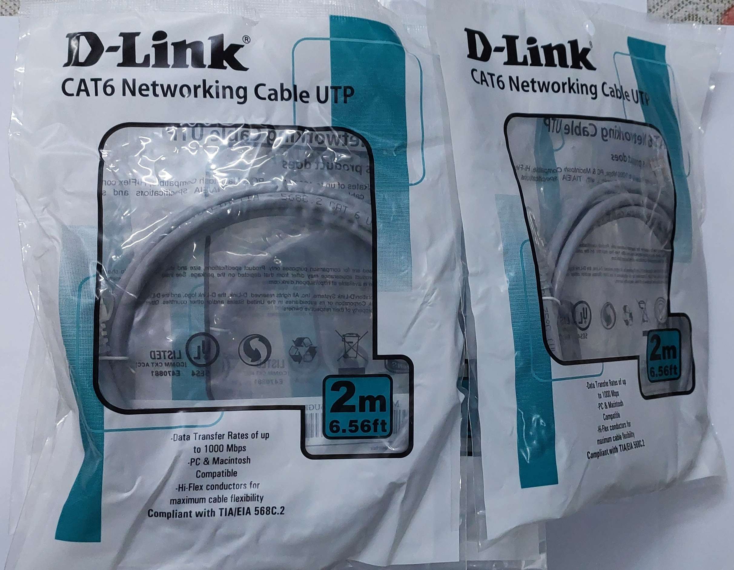 D-Link Patch Cord CAT 6 2m Grey - RAMOJ